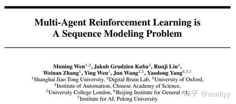 【多智能体强化学习 4】multi Agent Reinforcement Learning Is A Sequence Modeling