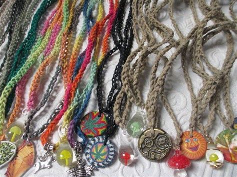 Hemp Necklace Jewelry Necklace Pendant Crochet Necklace Kewpie Holiday Gift Wrap Holiday