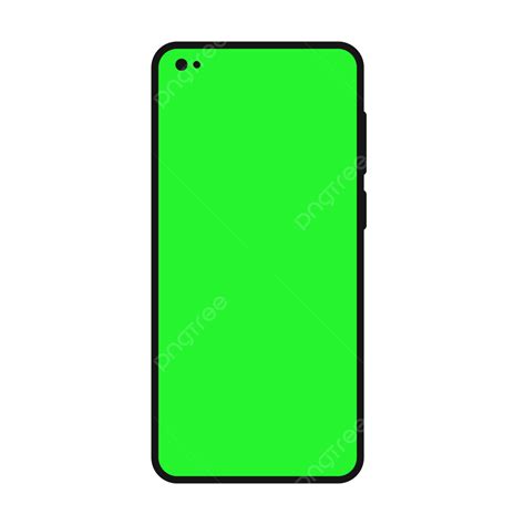 Mobile Phone Mockup With Green Screen Green Screen Phone Frames Png