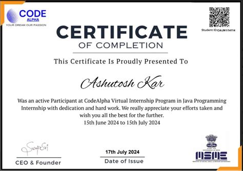 Ashutosh Kar On Linkedin Codealpha