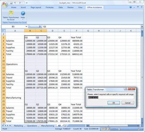 Tables Transformer For Excel Screenshots Fast And Easy Excel Tables