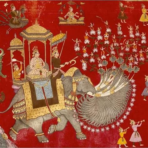 17th Century Jain Scroll Nagpur India Mughal Paintings Pichwai
