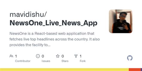 Github Mavidishu Newsone Live News App Newsone Is A React Based Web
