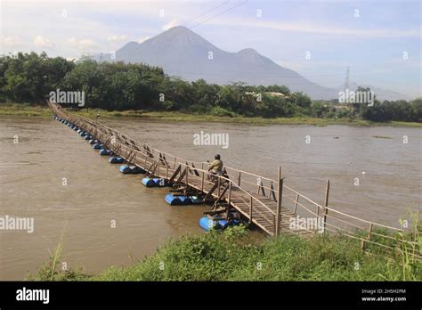 SIDOARJO INDONESIA NOVEMBER 06 2021 The Floating Bridge Sutam