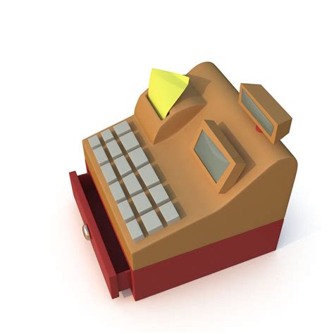 만화 금전 등록기 3d 모델 10 Fbx Max Obj Free3d