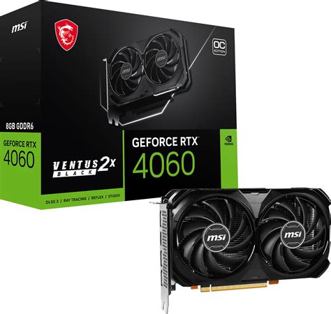 MSI Ventus GeForce RTX 4060 8GB GDDR6 PCI Express 4 0 X8 ATX Video Card