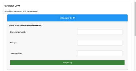 Kalkulator Cpm