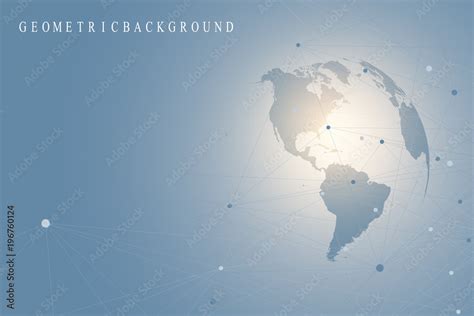 Virtual Graphic Background Communication With World Globe A Sense Of Science And Technology