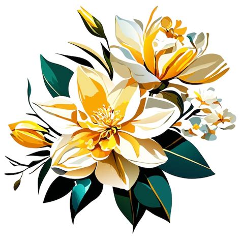 Premium Vector Vectorized Daffodil Bloom For Professional Stock