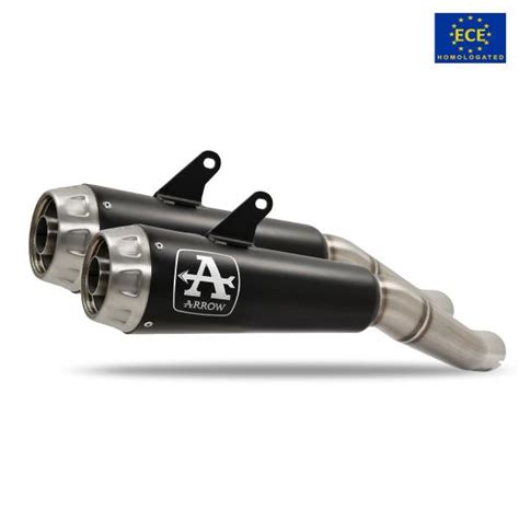 Coppia Terminali Arrow Pro Race Omologato Acciaio Nero Ducati