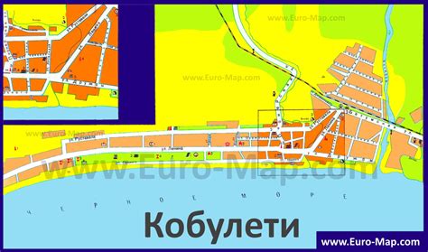 Карта Кобулети Подробная карта Кобулети на русском языке с улицами