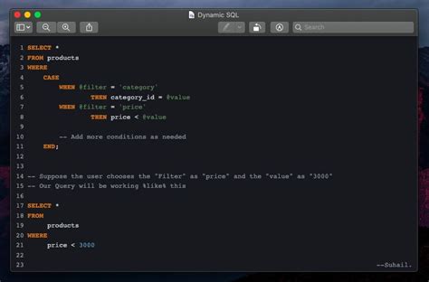 sql the case for dynamic queries muhammed suhail posted on the topic