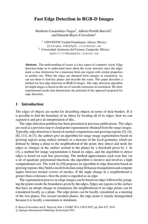 pdf fast edge detection in rgb d images