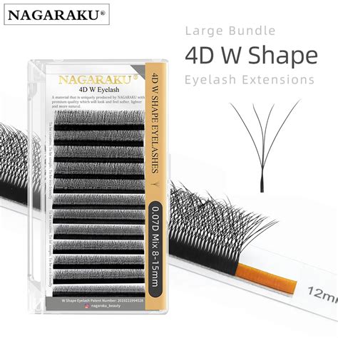Nagaraku Extensiones De Pesta As Con Forma De W 3d Onduladas A Mano
