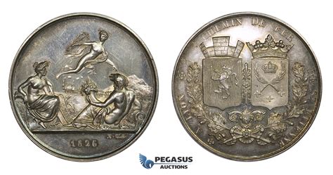 ZM France Silver Medal Ø mm g by Tiolier Lyon St Etienne Railroad Train