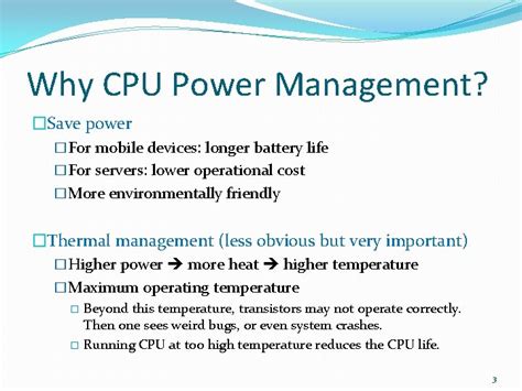 Power Management Features In Intel Processors Shimin Chen