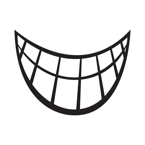Big Happy Toothy Cartoon Smile Vector Icon 553819 Vector Art At Vecteezy