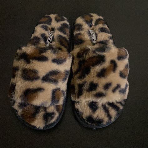 Leopard Print Fuzzy Slippers In 2024 Cheetah Print Leopard Slippers