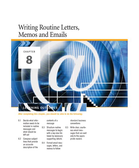 routine emails test 8 decide what infor mation