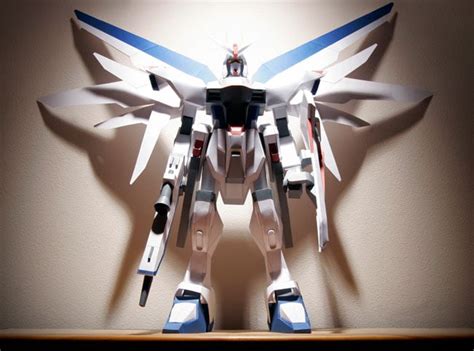 Four Foot Papercraft Freedom Gundam Is Awesome