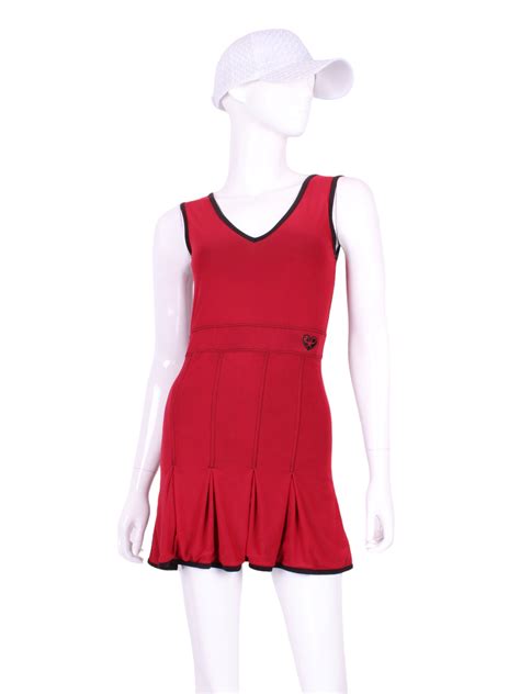 Red Mesh Angelina Tennis Dress Sexy Tennis Dress Tennis Dresses