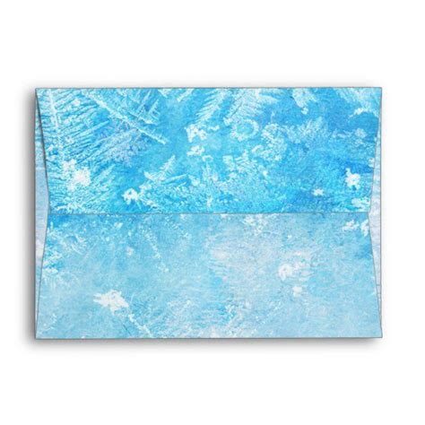 Frozen Ice Winter Wonderland Invitation Envelope Zazzle Wonderland