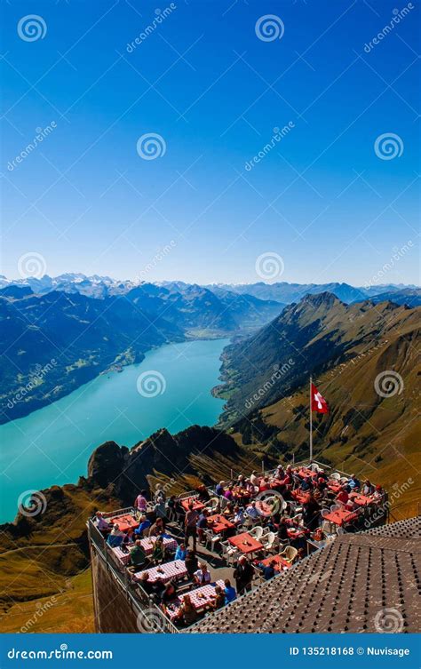 Outdoor Luch Area On Scenic Terreace Of Brienzer Rothorn Entlebuch