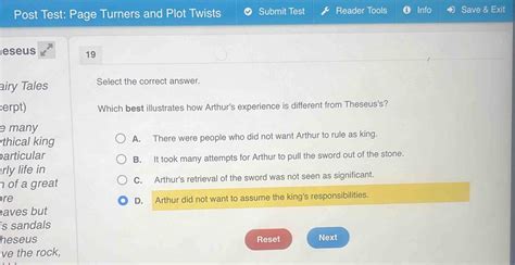 Solved Post Test Page Turners And Plot Twists Submit Test Reader