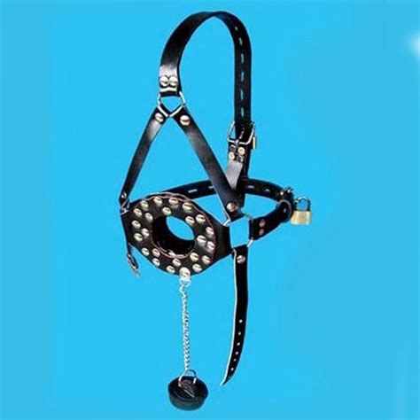 Slave Head Strap Harness Mouth Gag Open Plug Restraint Lockable