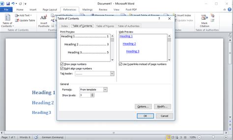 How To Create A Table Of Contents In Word IONOS