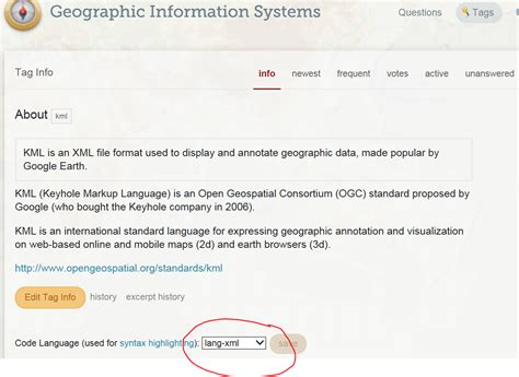 Add Syntax Highlighting For Kml Geographic Information Systems Meta