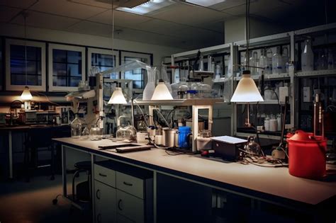 Premium AI Image Biotechnology Research Laboratory Setup