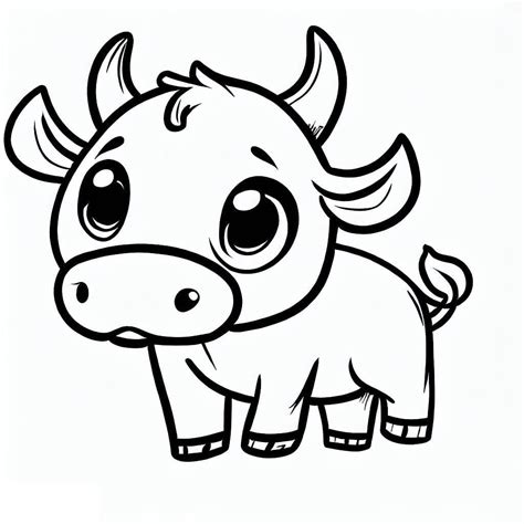 Coloriage Un Taureau Très Mignon Télécharger Et Imprimer Gratuit Sur