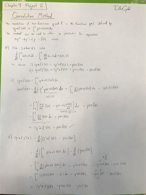 Calculus Convolution Derivative Difference Between F 0 And F