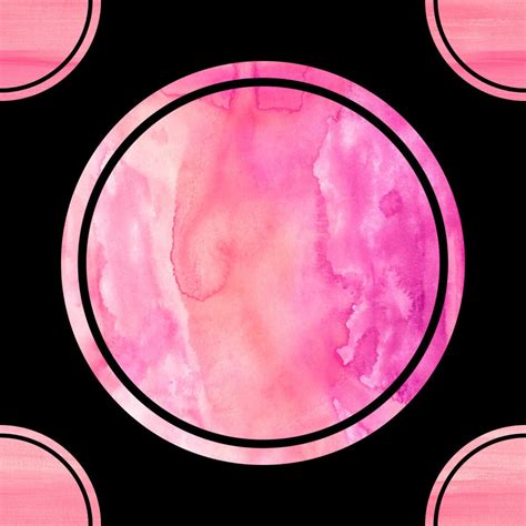 Circle Shaped Label Clipart Set Round Labels In Pink Etsy