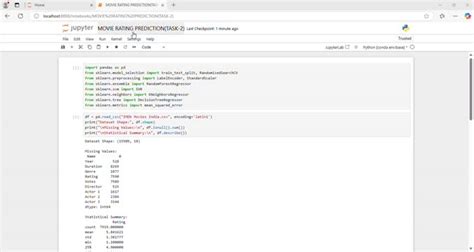 Codsoft Machinelearning Imdbprediction Python Datascience Pavan