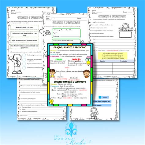 Atividade SUJEITO E PREDICADO ATIVIDADE Descubra a emoção de