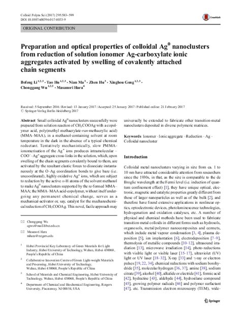 Pdf Preparation And Optical Properties Of Colloidal Gold Monolayers