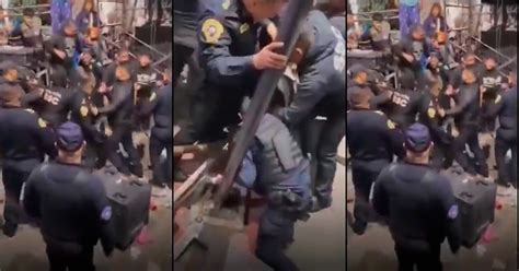 Policías De Cdmx Se Enfrentan A Golpes Con Personal Del Sonido Cóndor