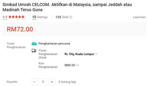 √ Cara Beli Simkad Umrah Celcom Package Aktifkan