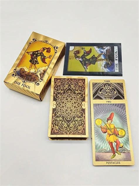 Cards 78 Gold Foil Cards With Instruction Booklet Wrinkle Resistant