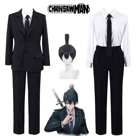 Anime Chainsaw Man Season 2 Hayakawa Aki Cosplay Costumes Wigs Black