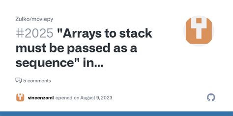 Arrays To Stack Must Be Passed As A Sequence In Clip To Soundarray