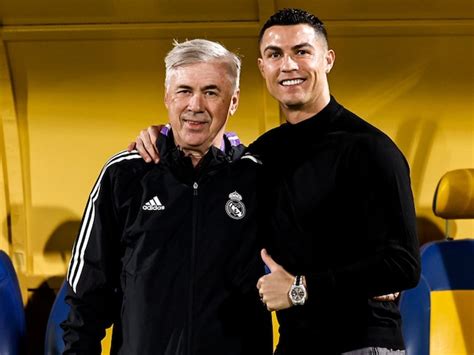 Watch Cristiano Ronaldo Reunites With Carlo Ancelotti And Real Madrid