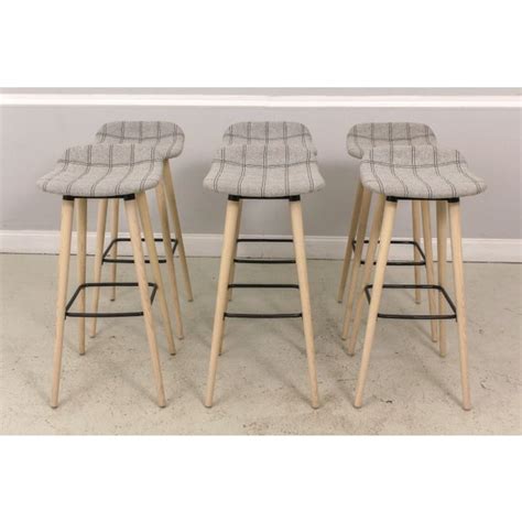 Set Of 6 Offect Modern Design Bar Counter Chair Stools Chairish