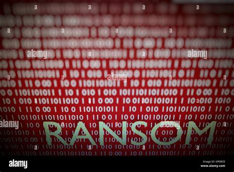 Red Binary Code On Computer Screen Red Binary Code Background For