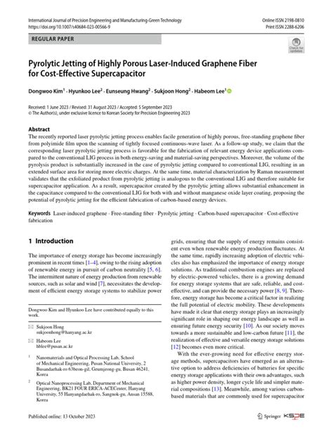 Pyrolytic Jetting Of Highly Porous Laser Induced Graphene Fiber For