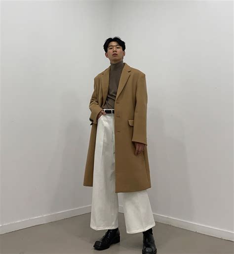 남자 카멜 코트 코디 꾸안꾸도 센스있게 네이버 블로그