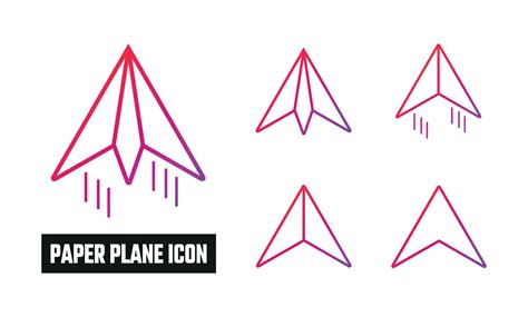 Paper Plane Gradient Icon Vector Illustration 24453050 Vector Art At