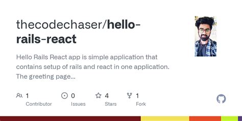 GitHub Thecodechaser Hello Rails React Hello Rails React App Is Simple Application That